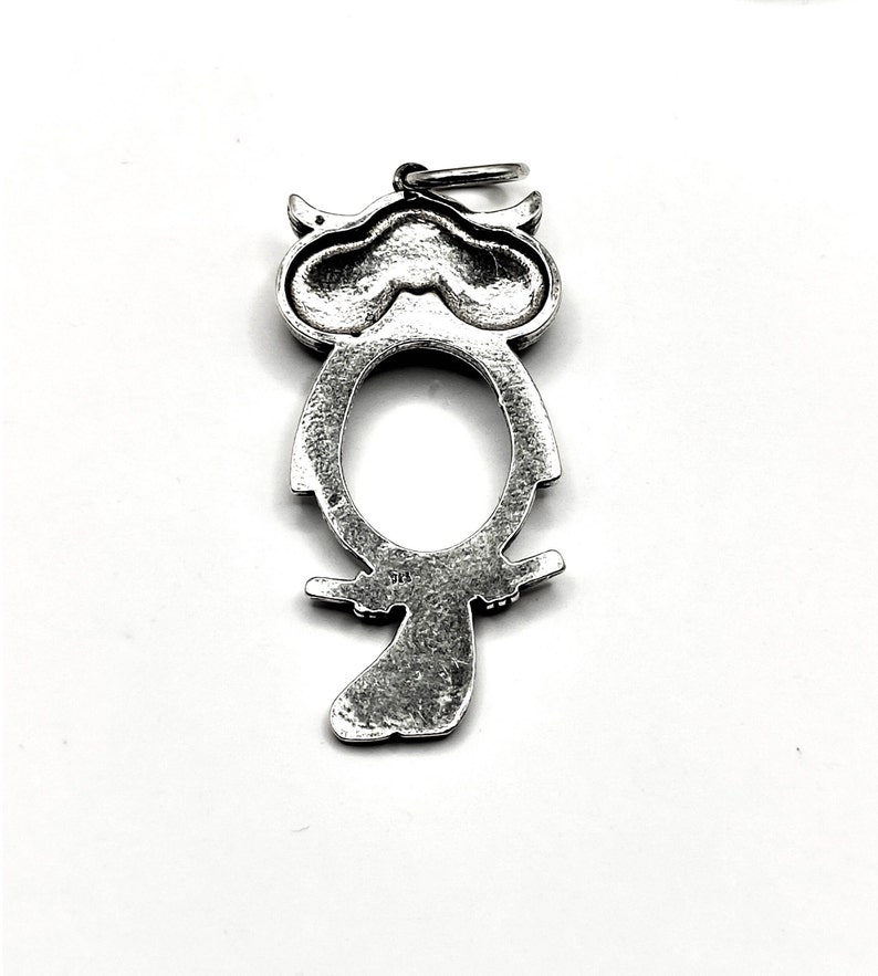 Owl Goddess Athena Silver 925 Pendant With Evil Eye - Etsy