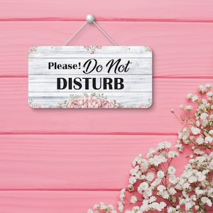 Please Do Not Disturb Door Sign 10" X 5", Easy to Mount PVC Do Not ...