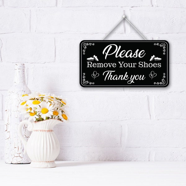 Shoes off Sign - Etsy
