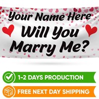 Will You Marry Me Banner, Wedding Proposal Banner, Reception Decor ...
