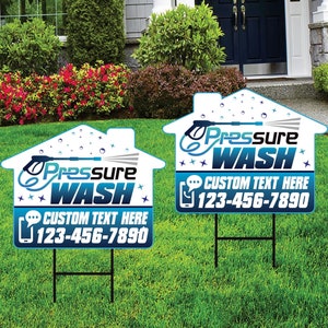 Custom Pressure Washing Yard Sign 18" X 24", Coroplast 2-sided Add Your ...