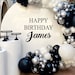 Personalized Happy Birthday Name Wall Decal, Happy Birthday Party ...