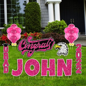 Personalized Graduation Yard Sign Letters 18 Custom - Etsy