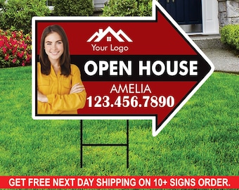 Century 21 Open House Arrow Shaped Yard Signs 18 X 24, 2 Sided ...