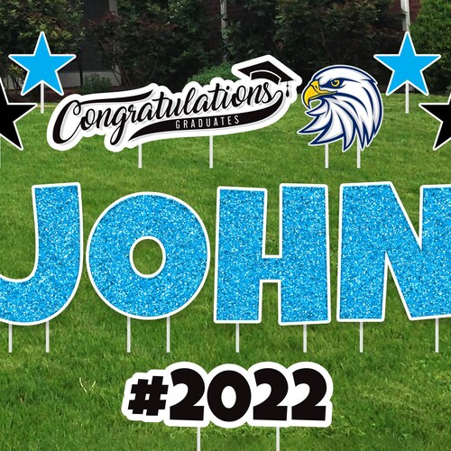 Personalized Graduation Yard Sign Letters 18 Custom - Etsy