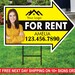 Custom for Rent Arrow Yard Sign 18" X 24", 2 Sided Add Your Text, Logo ...