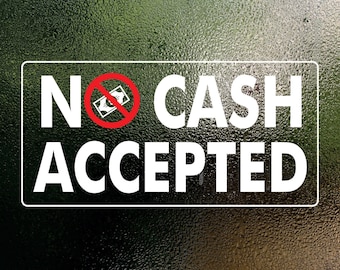 CARD ONLY No Cash Accepted SIGN for Restaurant, Store Etc. Lightweight ...