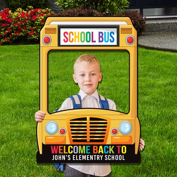 School Bus Photo Frame - Etsy