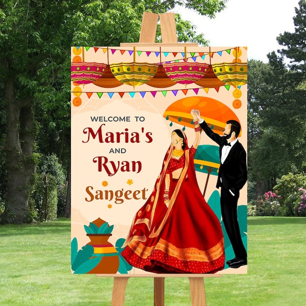 Indian Wedding Poster Sangeet - Etsy