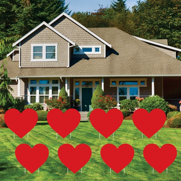 Custom Red Heart Yard Signs - Etsy