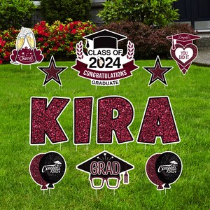 Personalized Graduation Yard Sign Letters 16, Custom Graduation Yard ...
