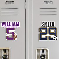PRINTED Football Player Locker Sign - Football Team Door Hanger ...