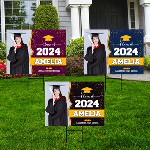 Personalized Graduation Yard Sign 2024 With Photo Grad Sign, Class of ...