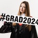 Personalized Hashtag 2024 Graduation Sign, PVC Custom Any Text Cutout ...