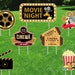 Movie Night Party Yard Sign Decorations, Movie Tickets Film Reel ...