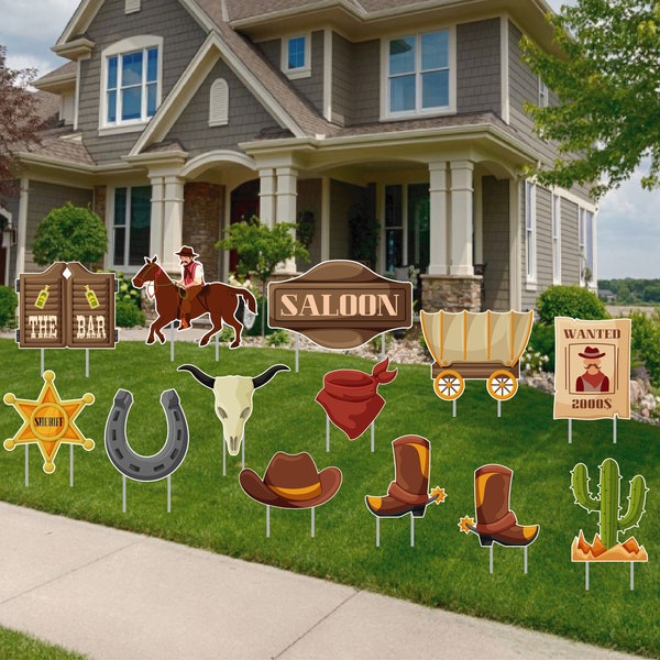 Cowboy Theme Cutouts - Etsy