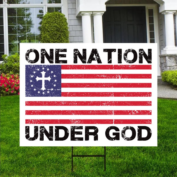 One Nation Under God Sign - Etsy