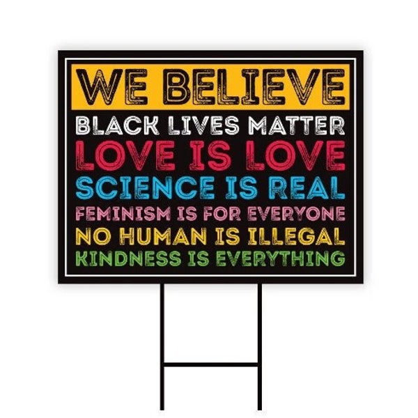 We Believe Yard Sign - Etsy