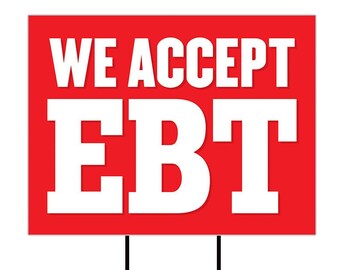 We Accept Ebt Yard - Etsy