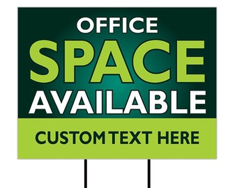 Office Space Available Yard Sign Personalized Coroplast | Etsy