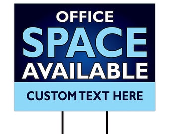 Office Space Available Yard Sign Personalized Coroplast | Etsy