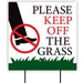 Stay off Grass Yard Sign - Coroplast Visible Text Long Lasting Please ...
