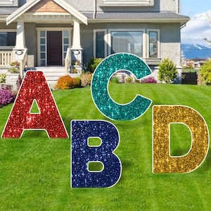 Custom Yard Sign Cutouts, 17" Personalized Yard Letters for Birthday ...