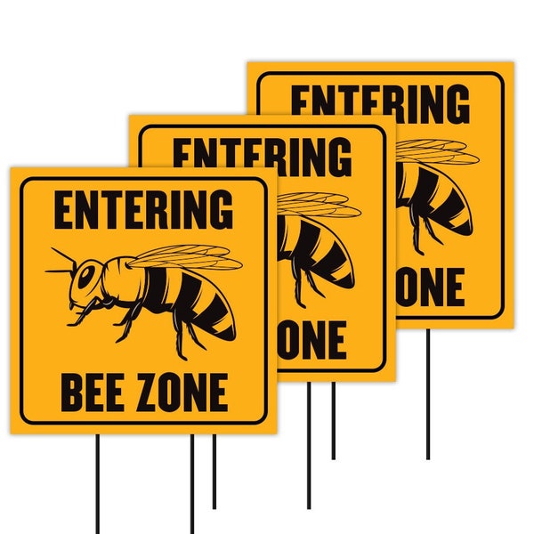 Bee Warning Sign - Etsy