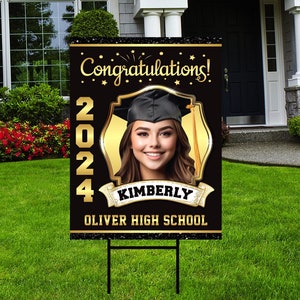 Personalized Graduation Yard Sign 2024 With Photo Grad Sign, Class of ...