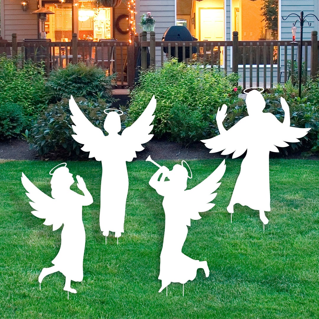 Holy Nativity - Angel Yard Sign Cutouts - Merry Christmas Yard Décor ...