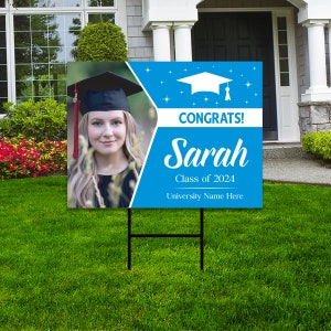 Personalized Graduation Yard Sign 2024 With Photo Grad Sign, Class of ...