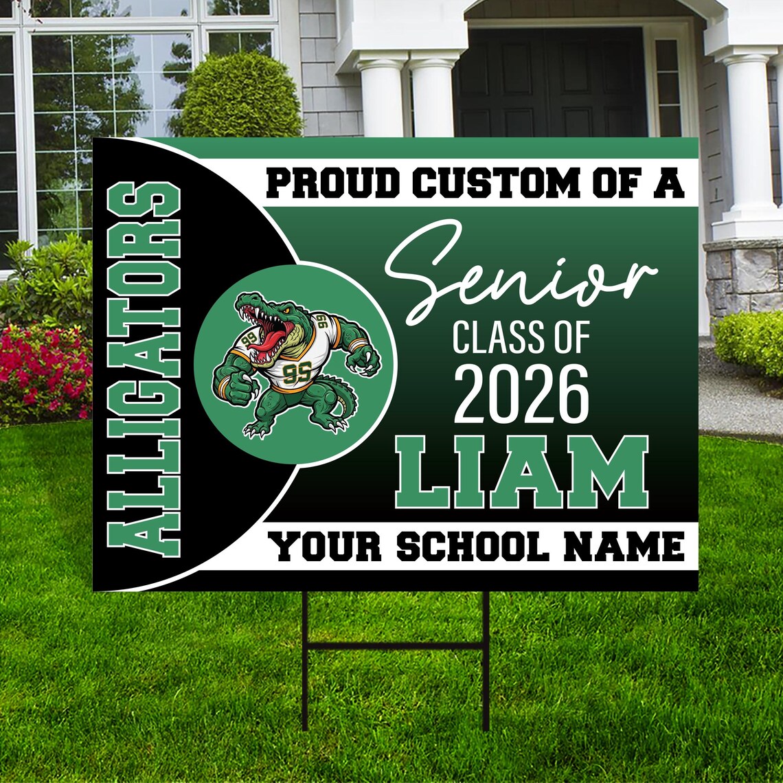 Personalized Senior Graduation Yard Sign 2026 With Mascot - Grad Sign ...