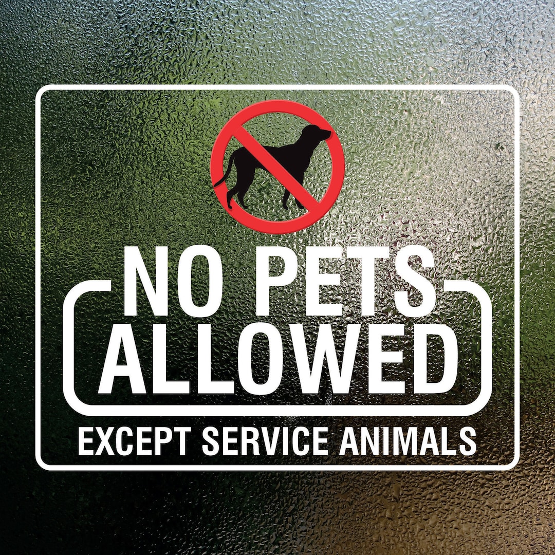 No Pets Allowed Sign Sticker - No Pets Allowed Waterproof Decal Adhesive Vinyl Window Door Sign ...