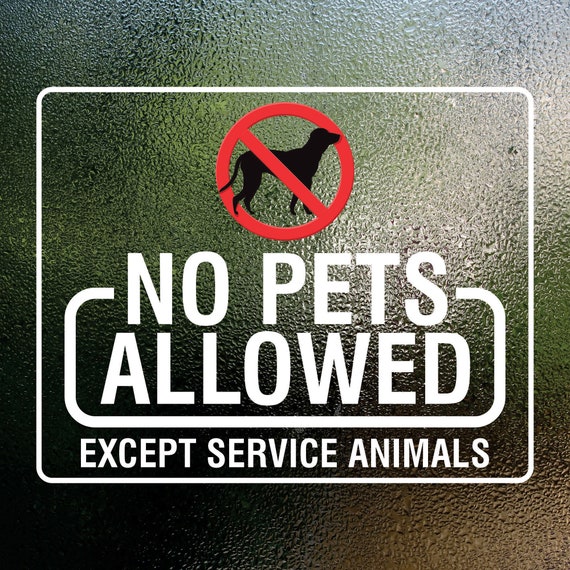 No Pets Allowed Sign Sticker No Pets Allowed Waterproof - Etsy
