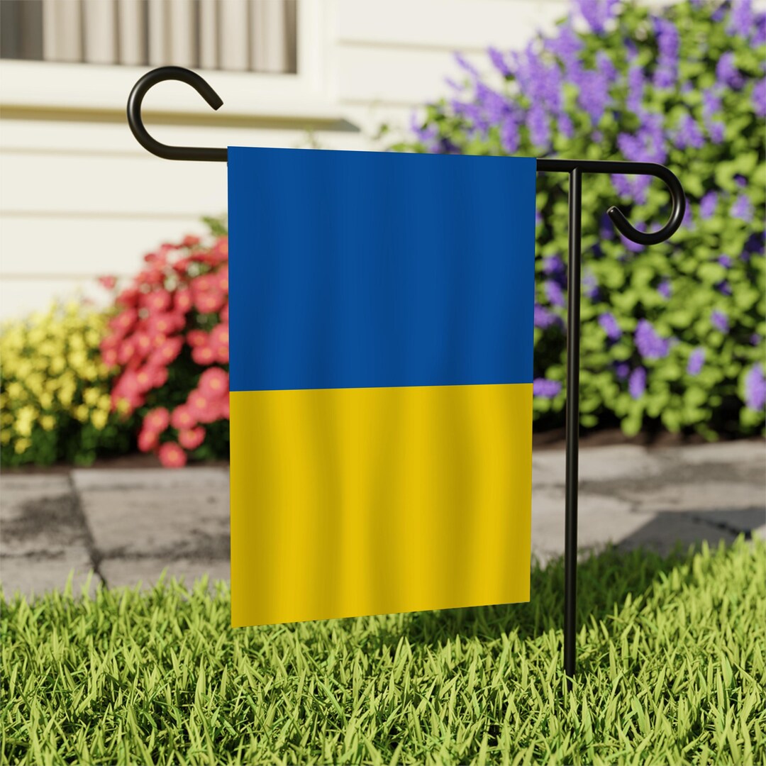 Stand With Ukraine Garden Flag, 12x18 Inch Double Sided, We Stand With ...
