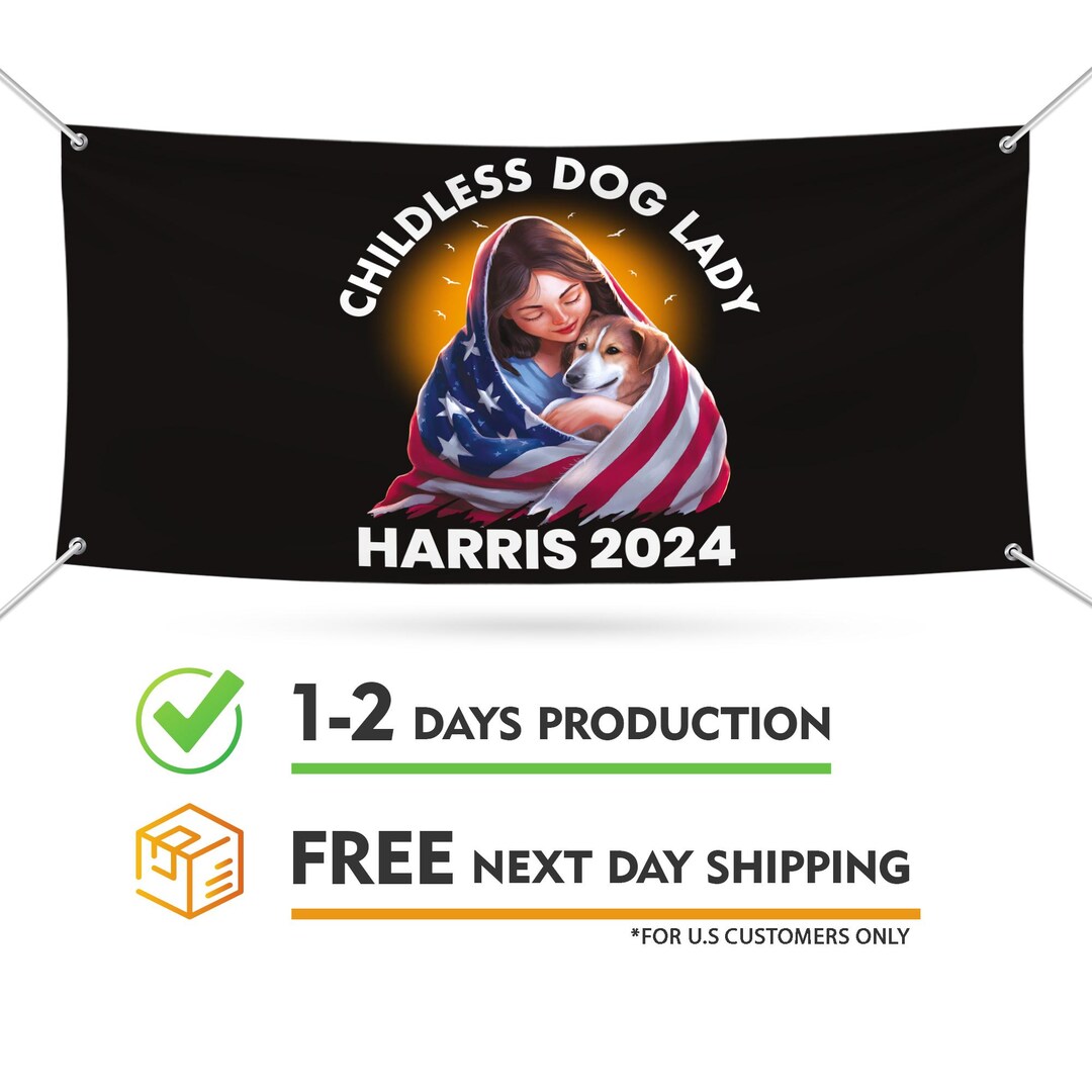 Kamala Harris 2024 Banner Sign, 13 Oz Harris for President 2024 ...