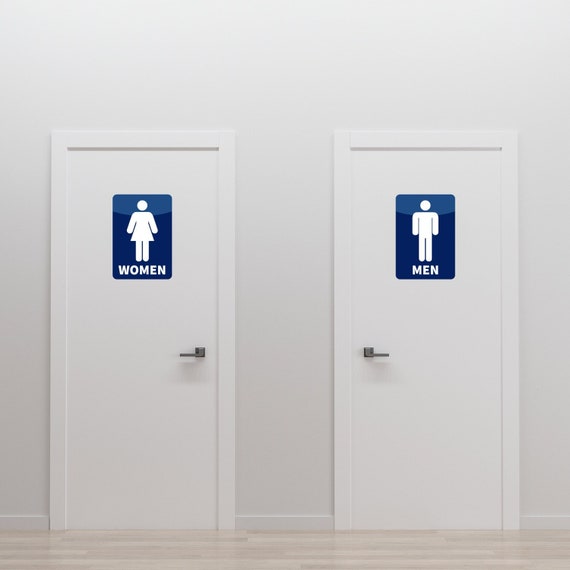 Toilet Door Sign Modern Acrylic Female Male Toilet Signs For Bathroom,