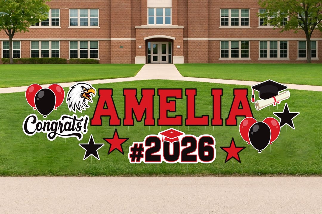 Personalized Graduation Yard Sign Letters 17", Custom Graduation Yard ...
