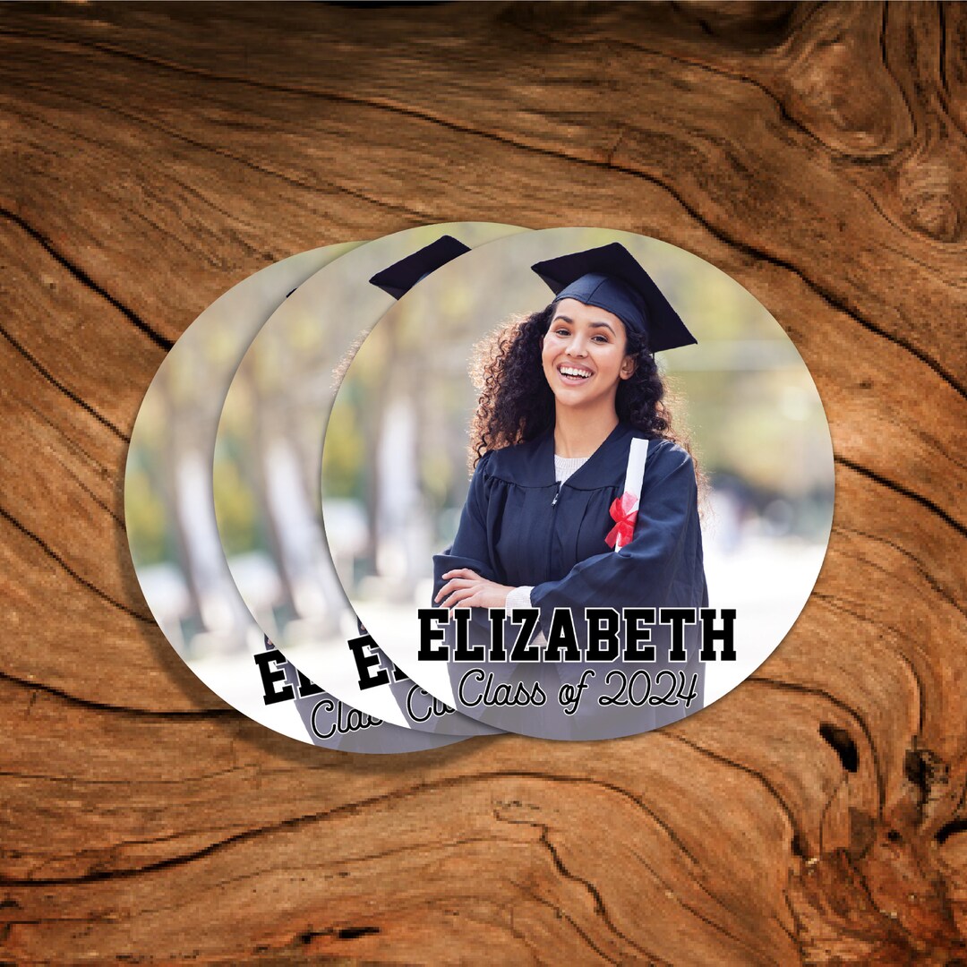 Personalized Photo Graduation 2024 Stickers, Custom Class of 2024 ...