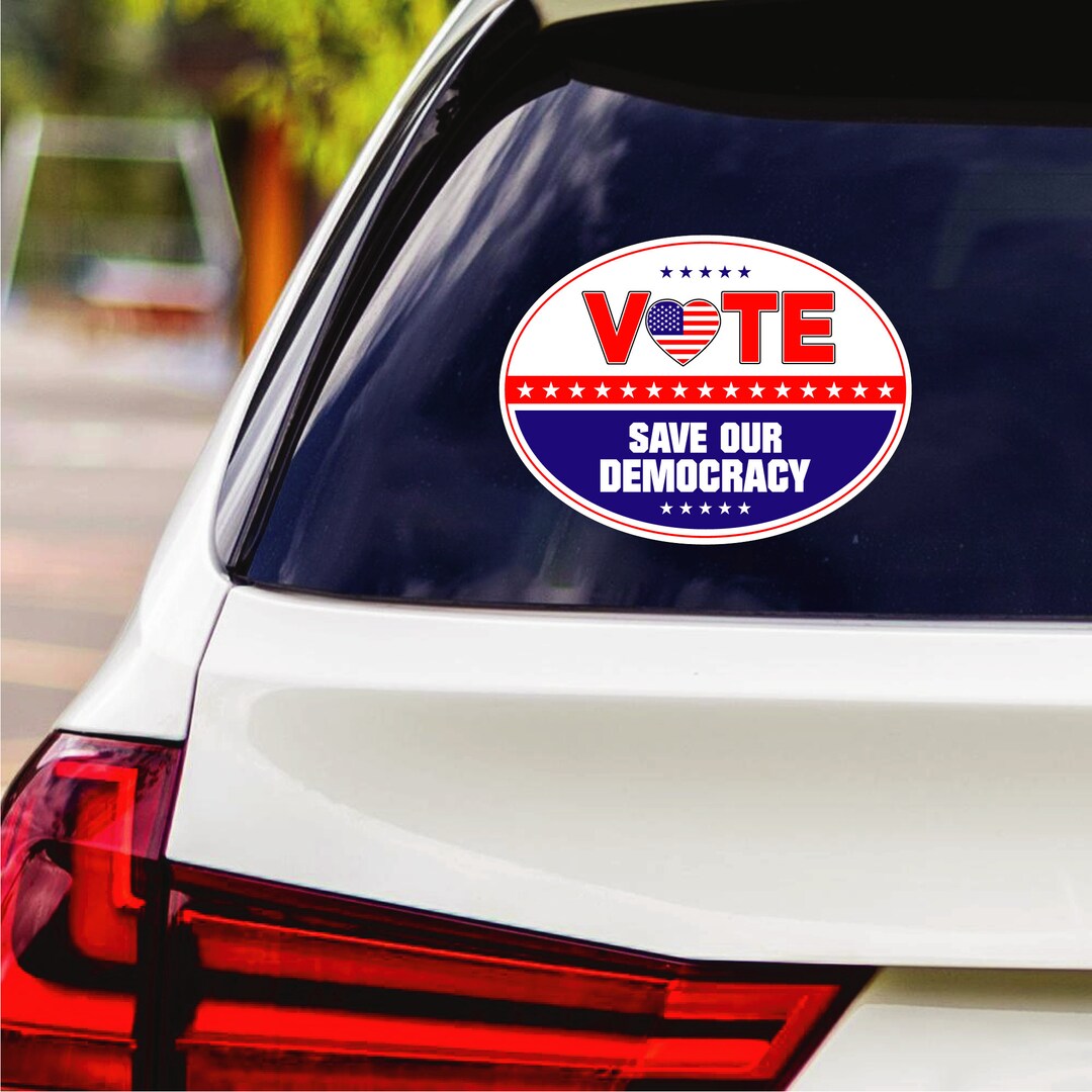 Vote Blue Save Democracy Sticker Vinyl Decal, Vote Democrat Vinyl ...