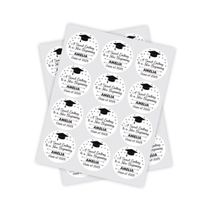 Personalized Graduation 2025 Stickers, Custom Class of 2025 Stickers ...