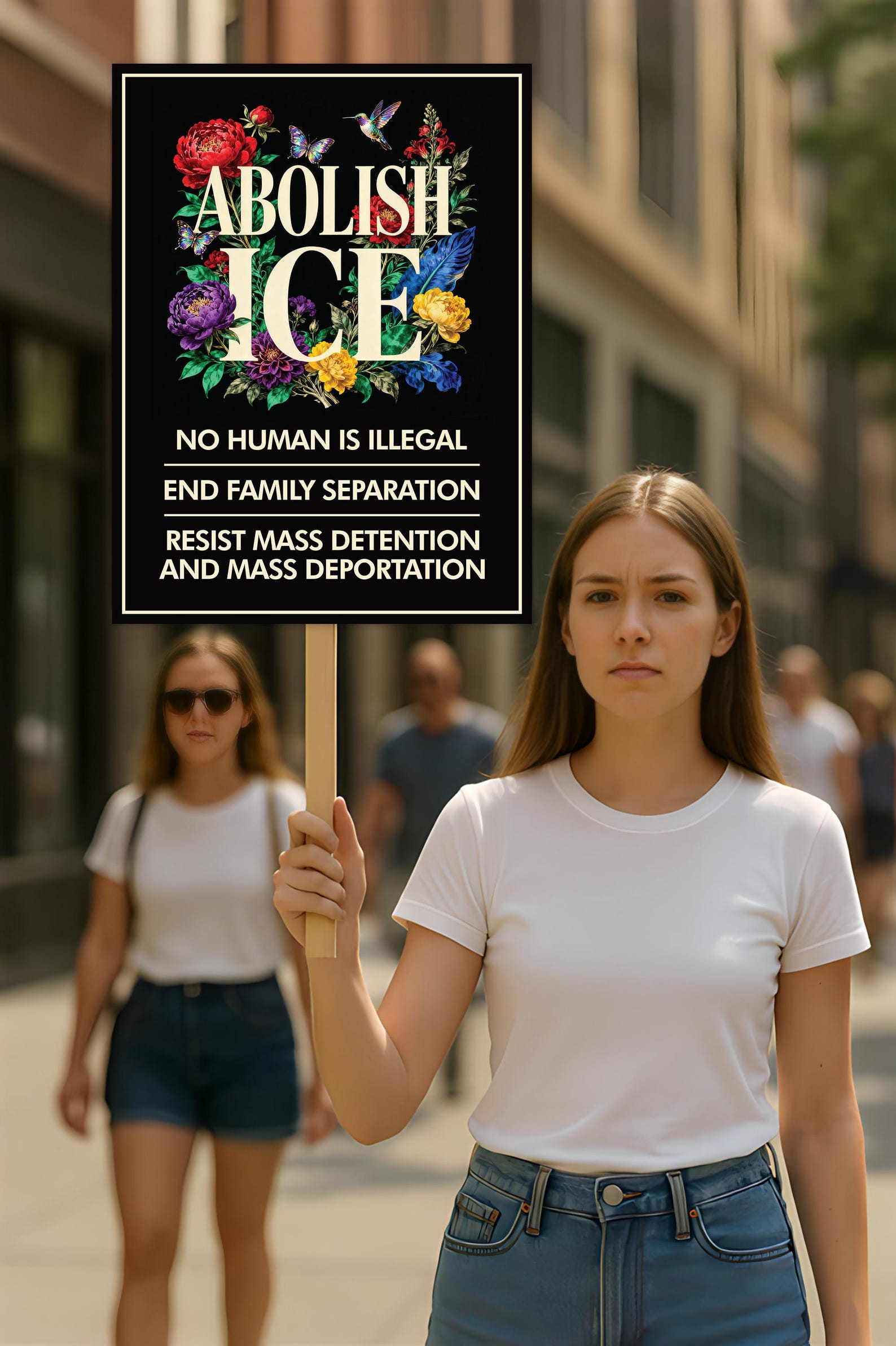 ICE Equals American Gestapo Protest Sign, Anti-trump Resistance ...