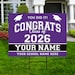 Personalized Graduation Senior Yard Sign 2026, Senior Grad Sign, Class ...