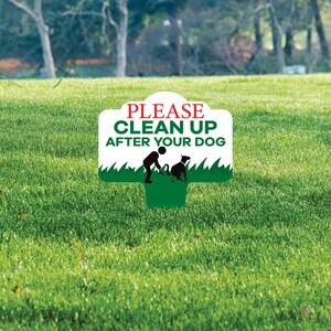 Please Clean up After Your Dog Yard Sign 10”x14” - Rust-free Aluminum ...
