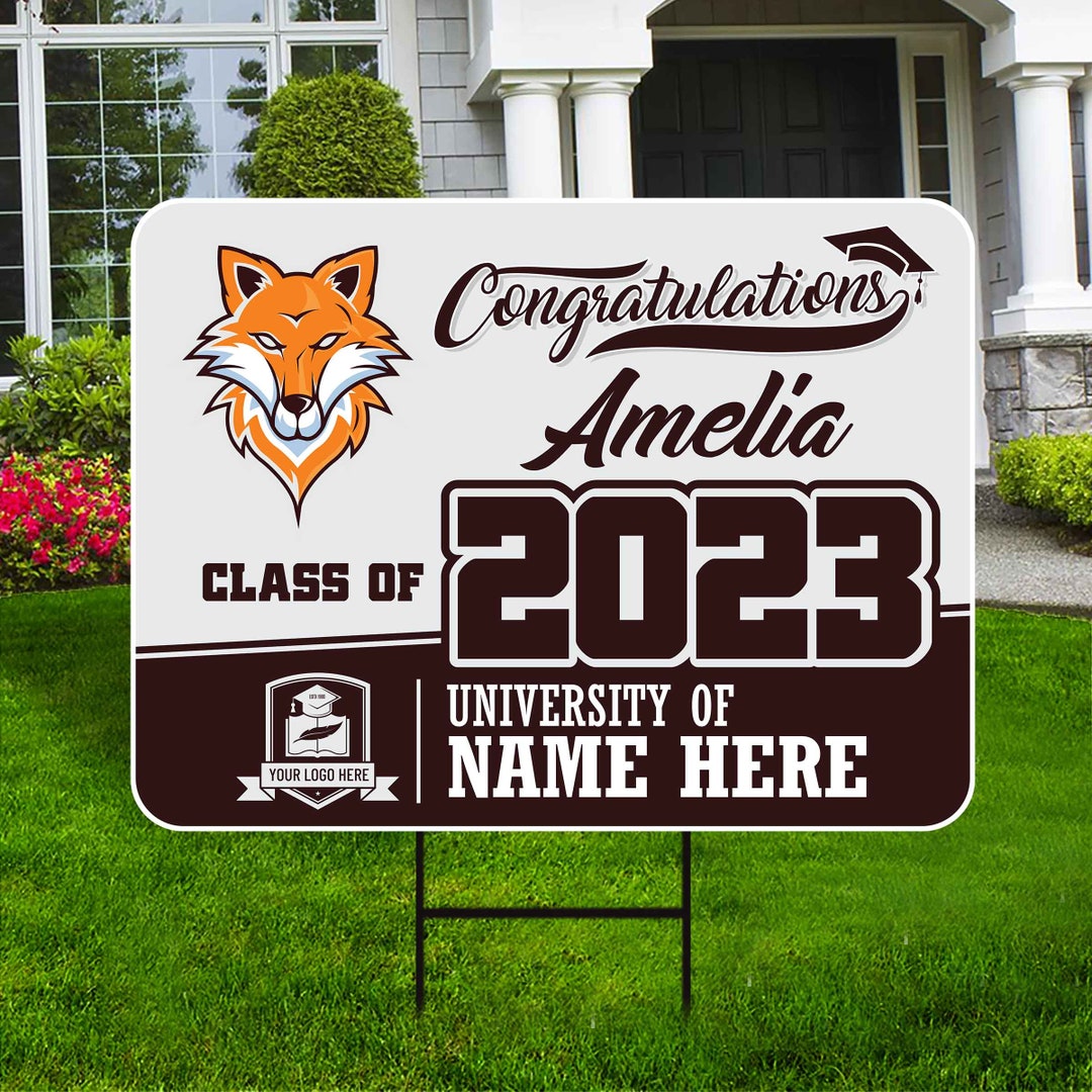 Personalized Graduation Yard Sign 2023 Coroplast Grad Sign - Etsy