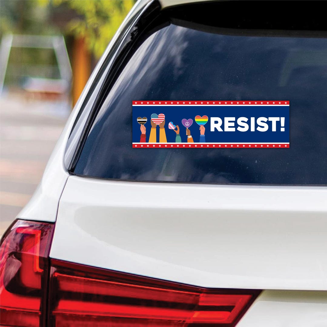 Resist Vinyl Sticker, Resist Hate Decal, Anti Trump MAGA, Resist Racism ...