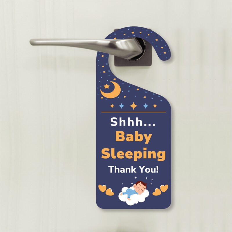 Sleeping Baby Door Sign - Etsy