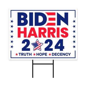 Biden Harris 2024 Yard Sign Coroplast Joe Biden for President 2024 Lawn ...