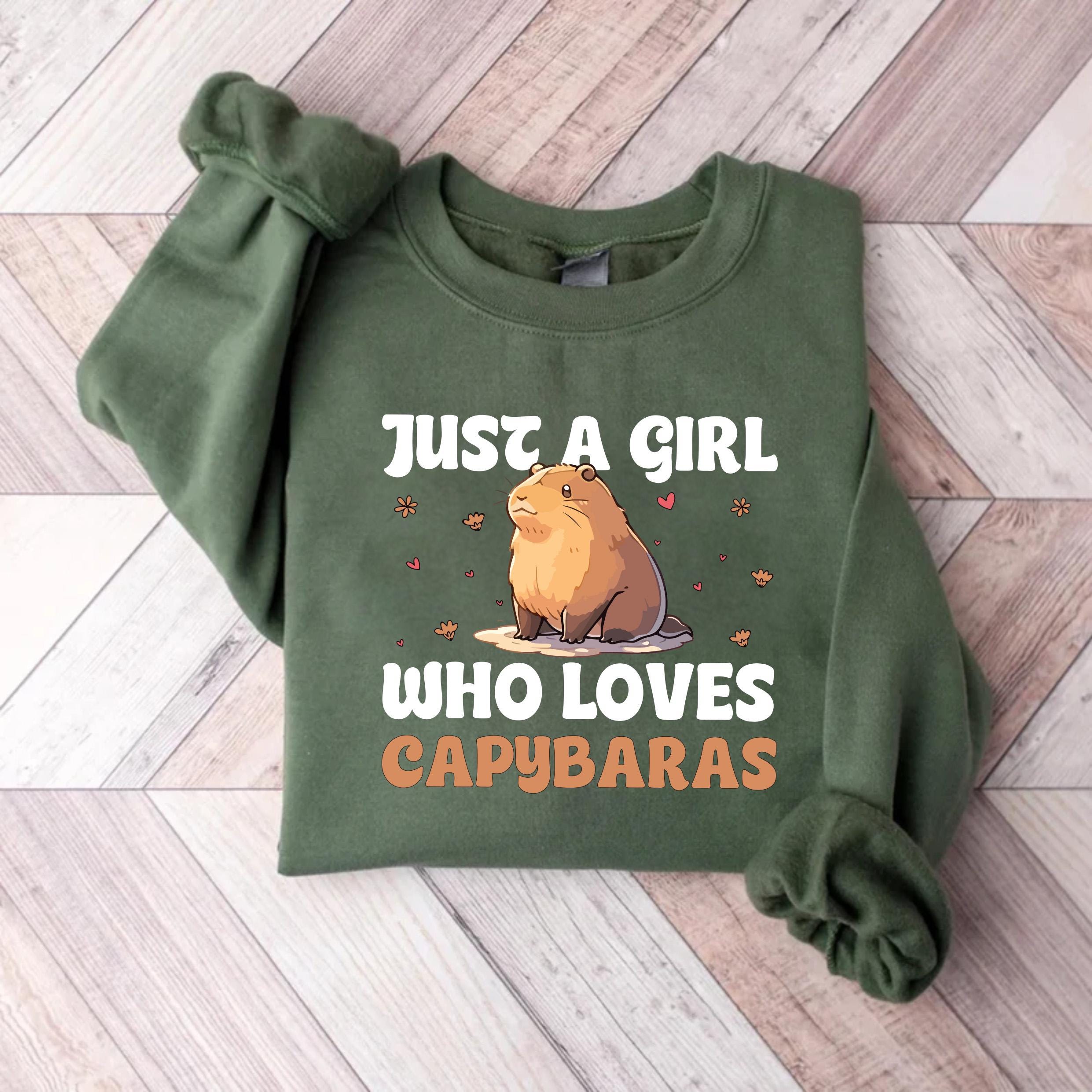 Just A Girl Who Loves Capybaras Shirt, Animal Lover Sweatshirt ...
