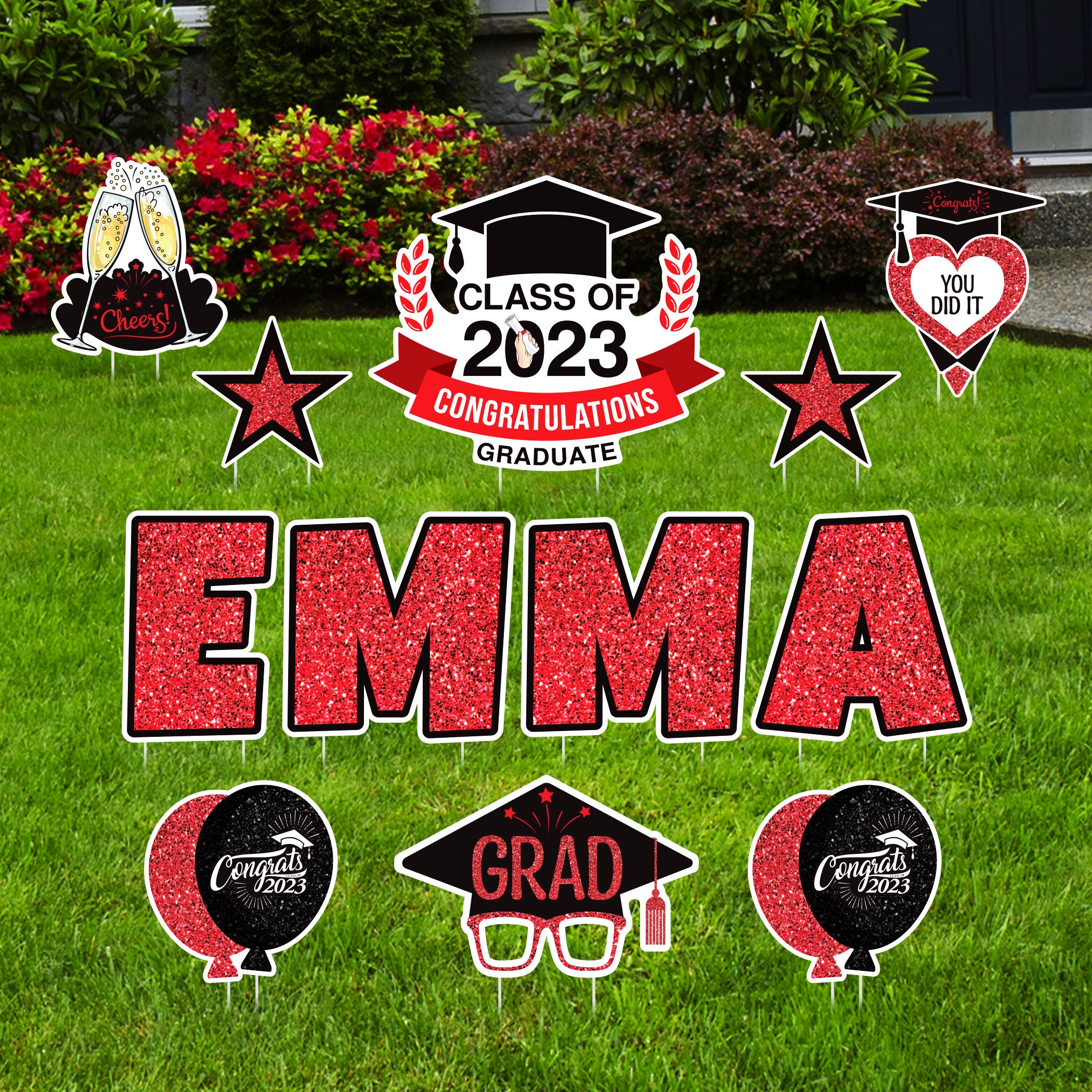 Personalized Graduation Yard Sign Letters 16 Custom - Etsy